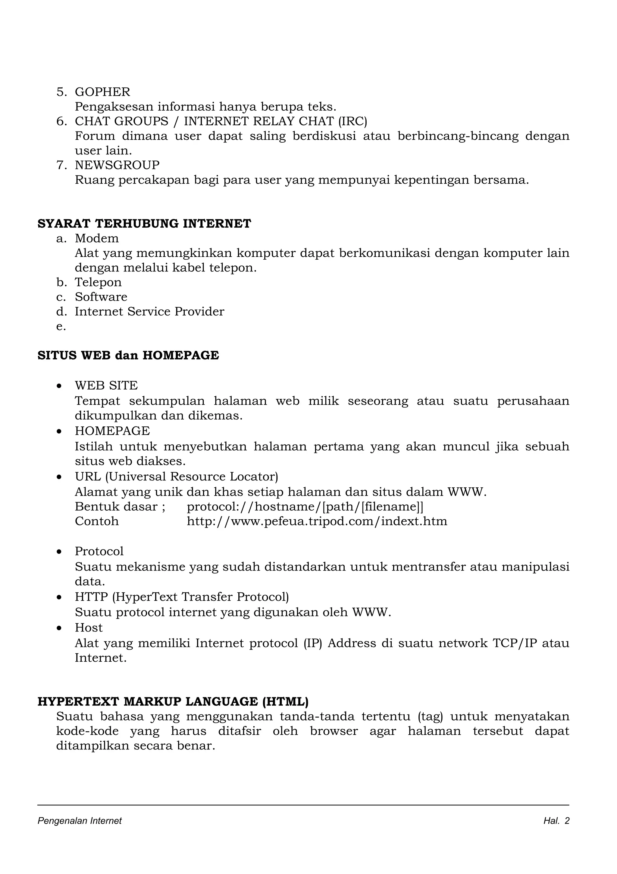 PENGENALAN INTERNET | PDF | Free Download