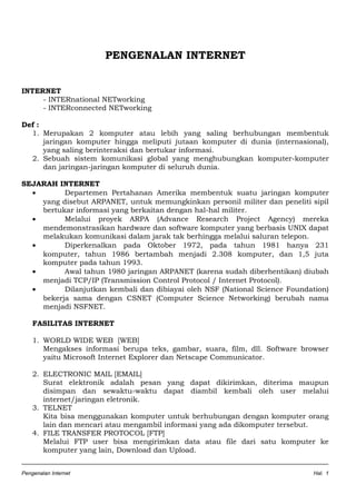 PENGENALAN INTERNET | PDF | Free Download