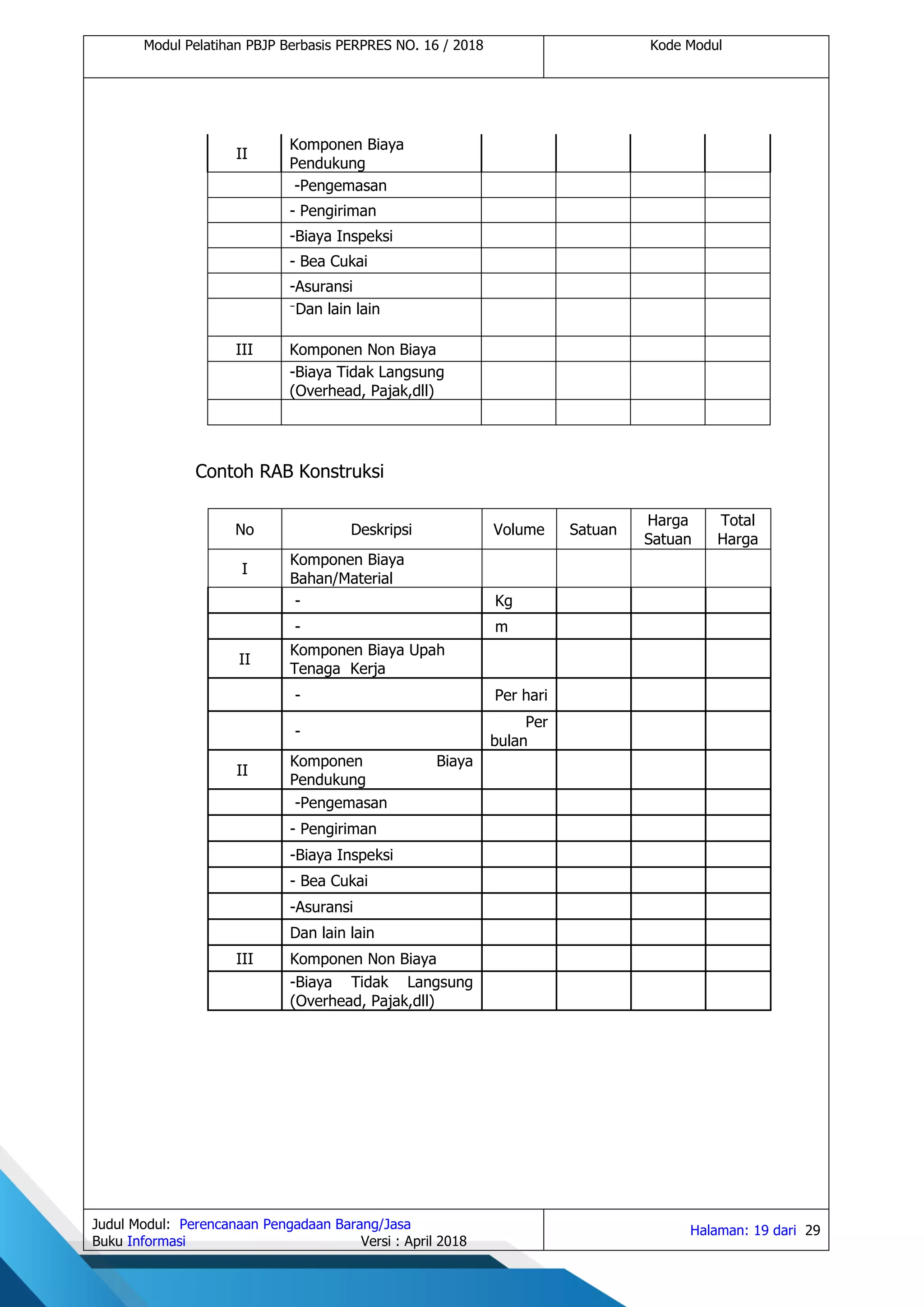 Materi 5. perencanaan pengadaan | PDF