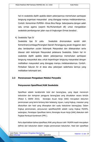 Materi 5. perencanaan pengadaan | PDF