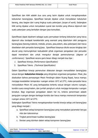 Materi 5. perencanaan pengadaan | PDF