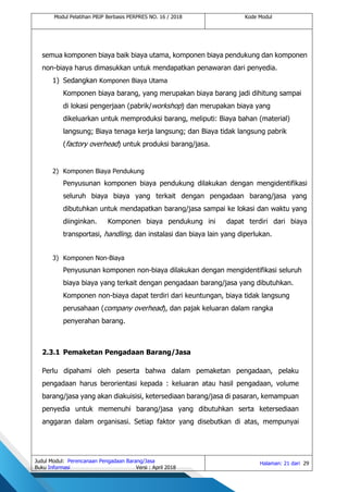 Materi 5. perencanaan pengadaan | PDF