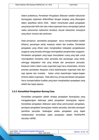 Materi 5. perencanaan pengadaan | PDF