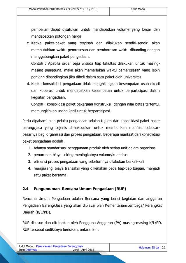 Materi 5. perencanaan pengadaan | PDF