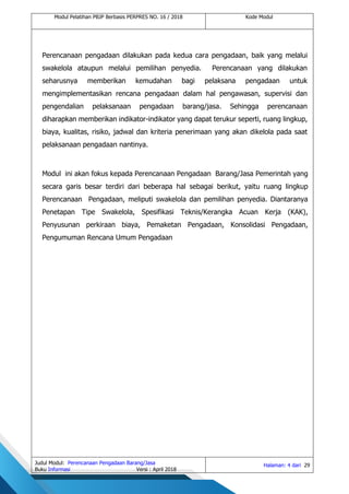 Materi 5. perencanaan pengadaan | PDF