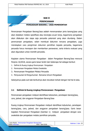 Materi 5. perencanaan pengadaan | PDF