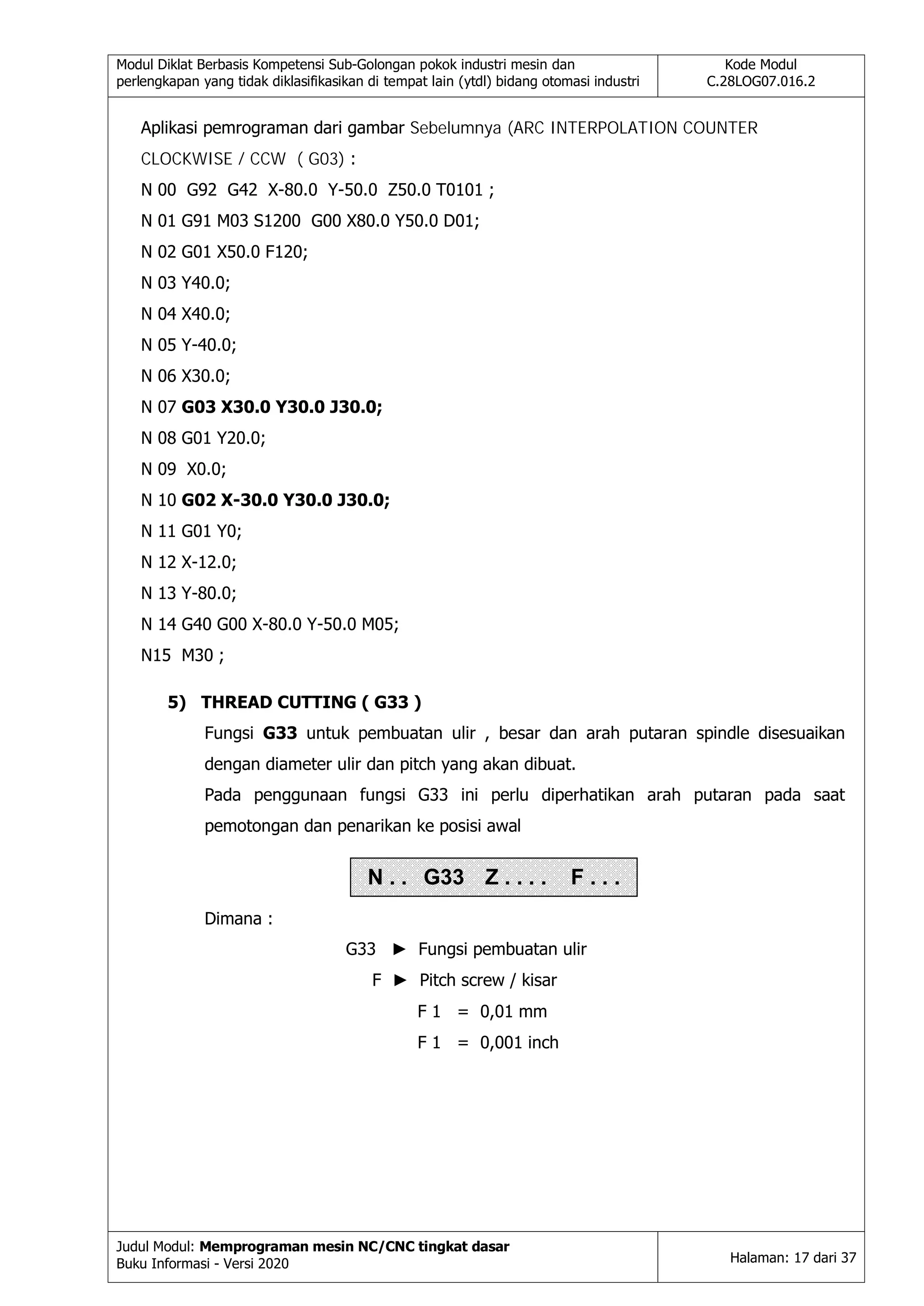 Materi 5 Lanjutan 1 Aplikasi Fungsi G code | PDF