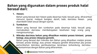 Ketentuan bahan proses produk halal untk mahasiswa | PPTX