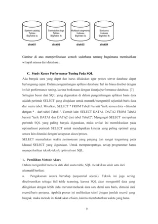 Materi 6 db performance tuning | PDF