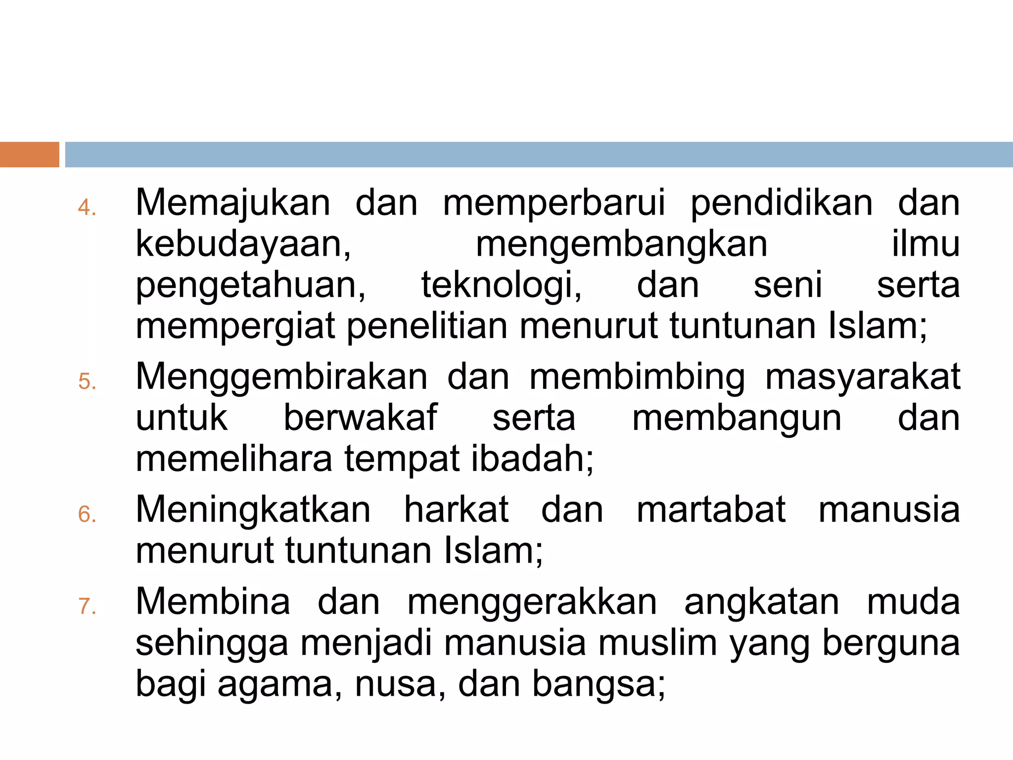 Materi 6 landasan operasional muhammadiyah | PPTX