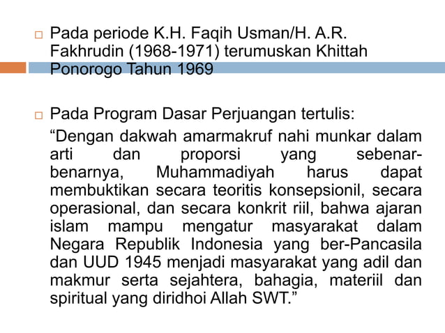Materi 6 landasan operasional muhammadiyah | PPTX