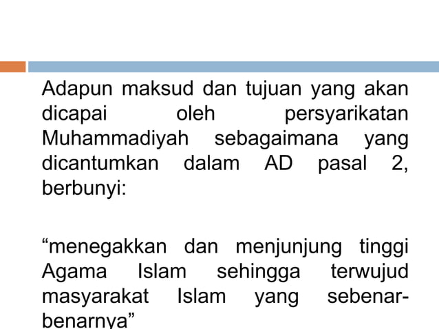 Materi 6 landasan operasional muhammadiyah | PPTX