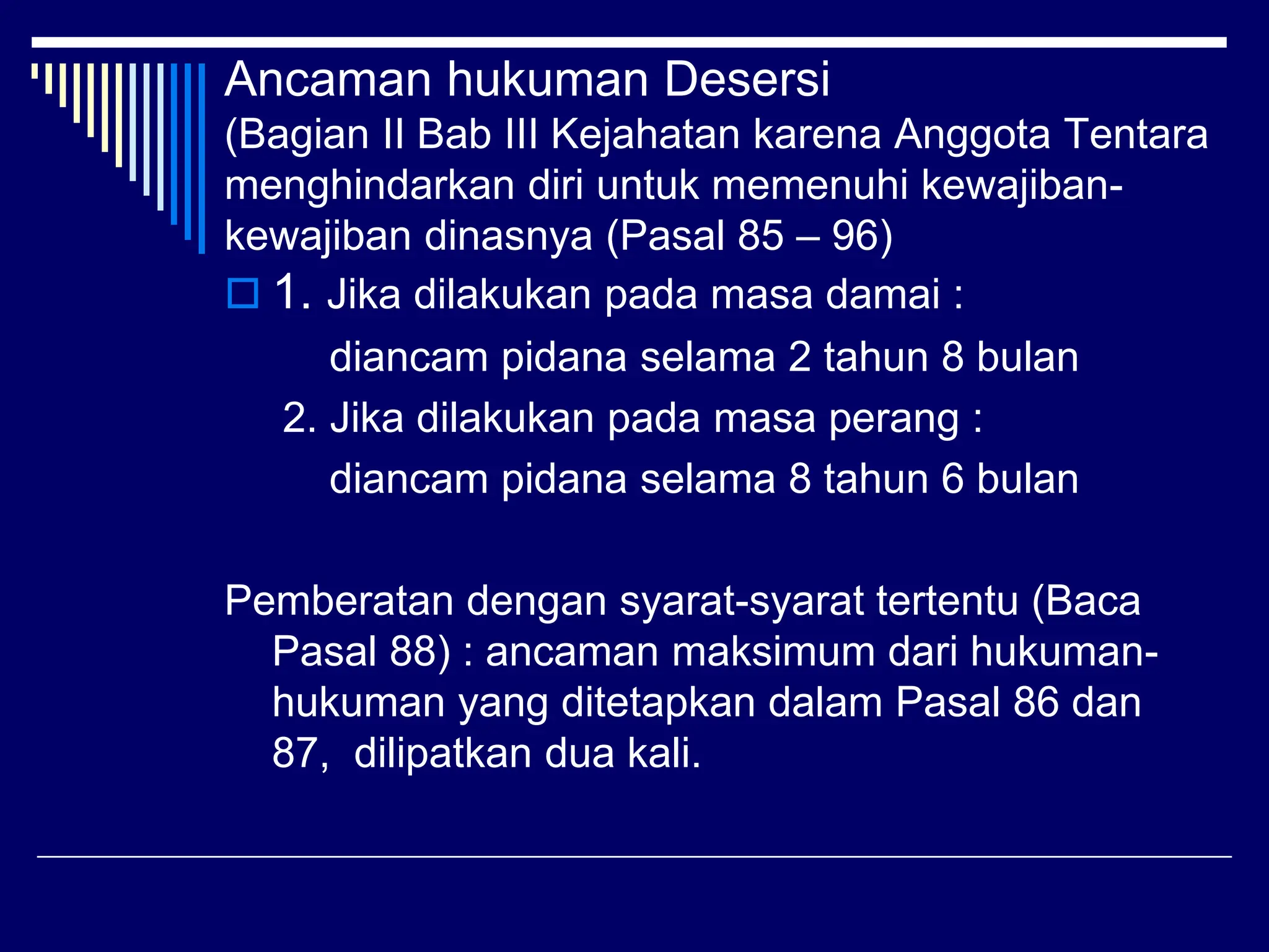MATERI 6 Pengecualian, Pengurangan, Penambahan Hukuman Militer.ppt