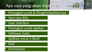 Materi 6 perangkat lunak aplikasi | PPTX