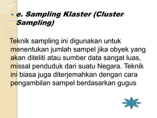 Materi 6 # populasi, sampel dan uji normalitas data | PPTX