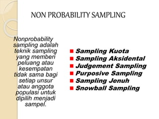 Materi 6 # populasi, sampel dan uji normalitas data | PPTX