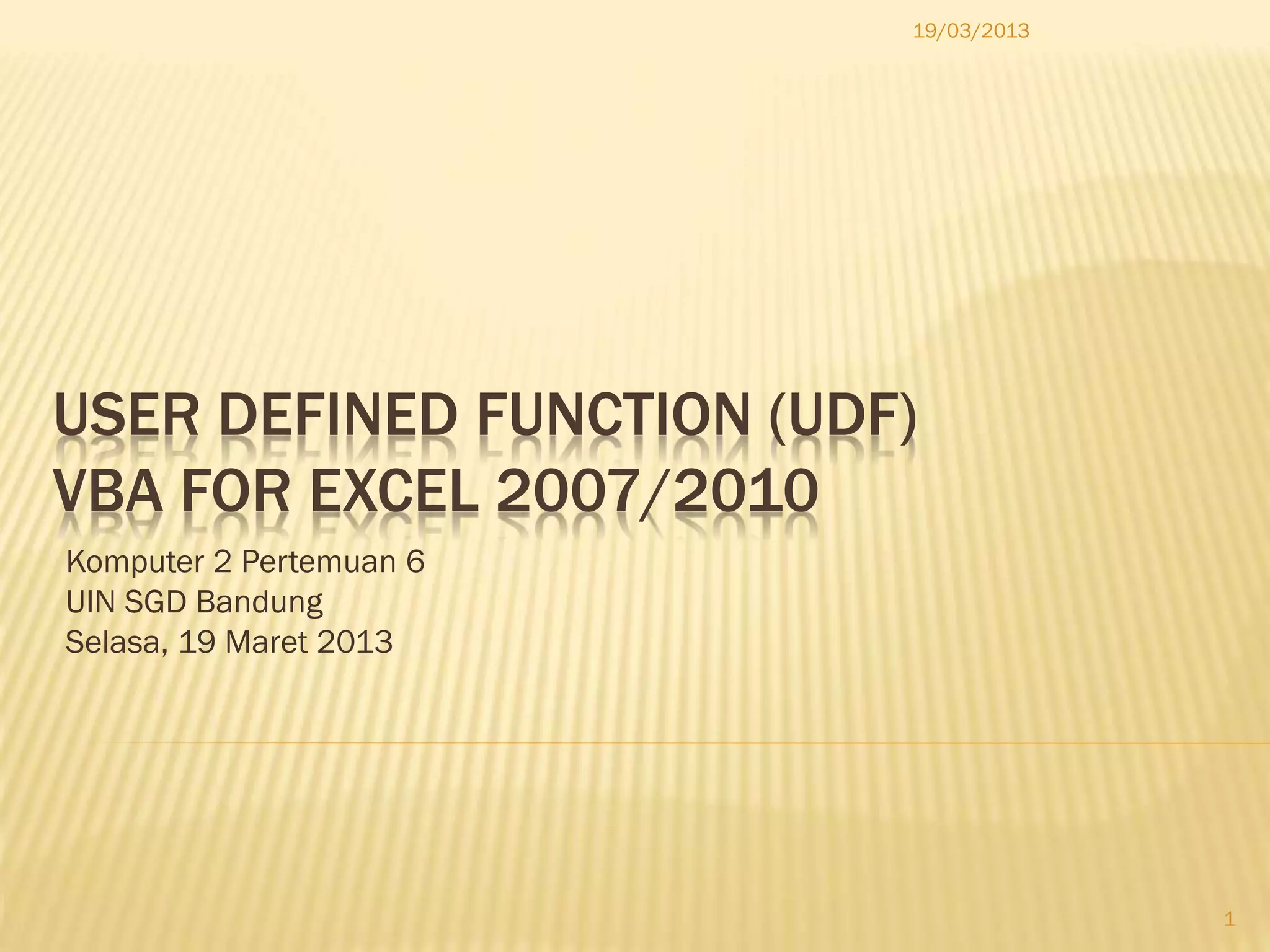 Materi 6 user definedfunction | PPT