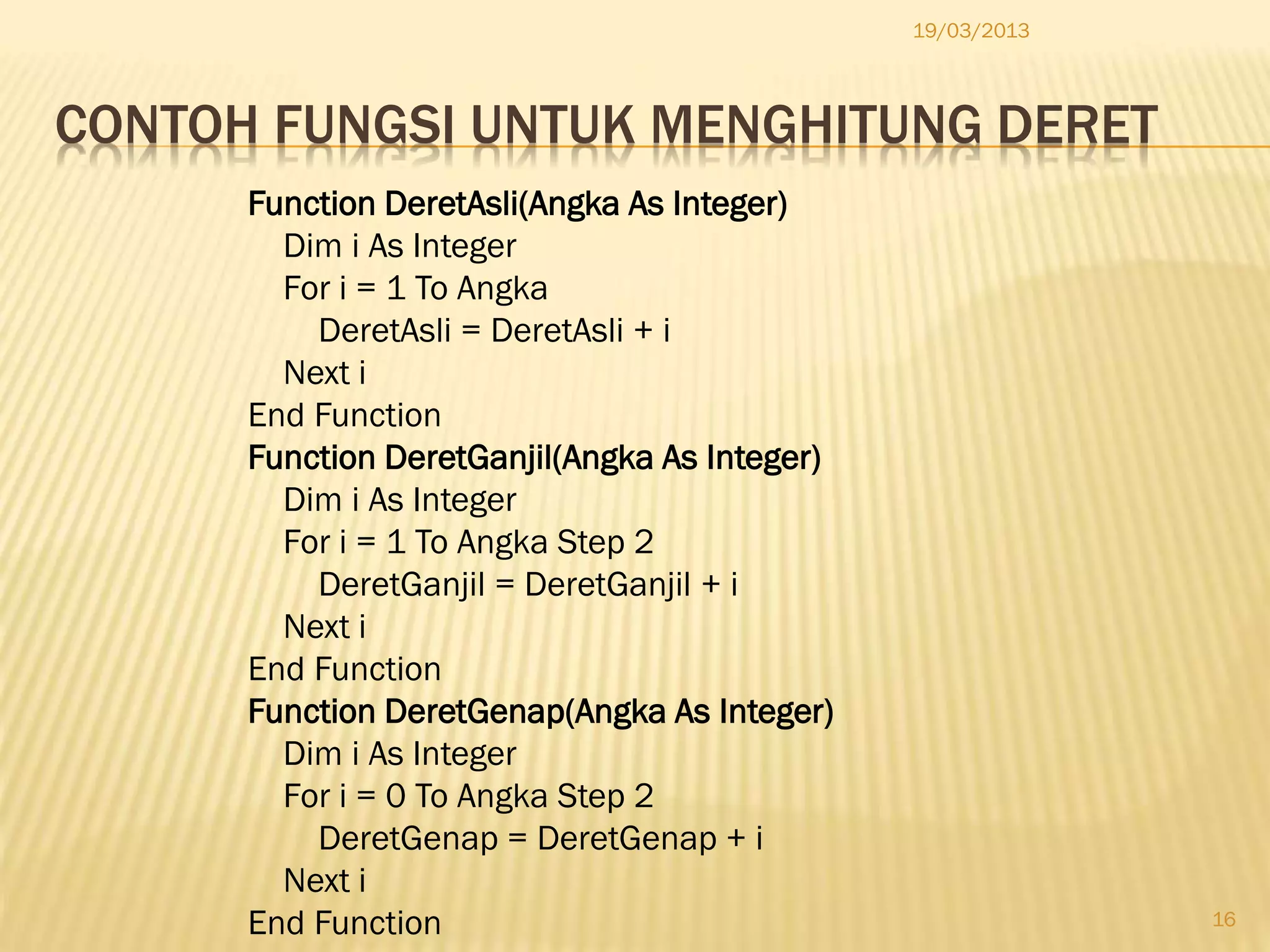 Materi 6 user definedfunction | PPT