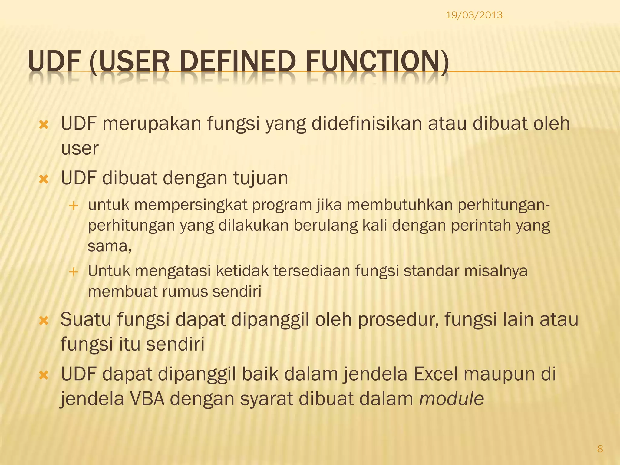 Materi 6 user definedfunction | PPT