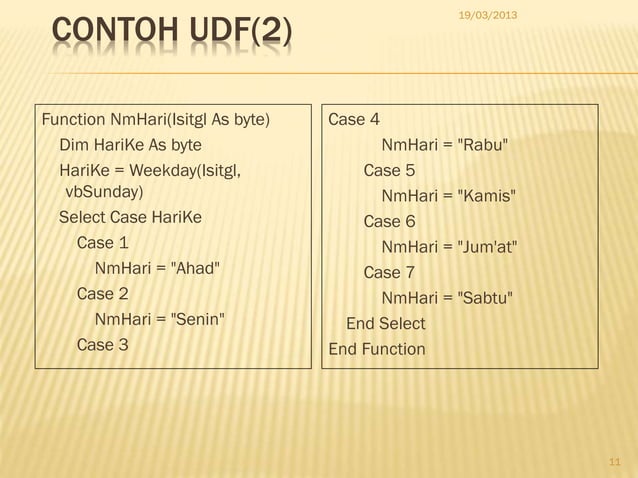 Materi 6 user definedfunction | PPT