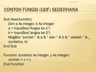 Materi 6 user definedfunction | PPT
