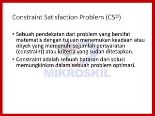 Materi 7. informed search constraint satisfaction problem | PPT