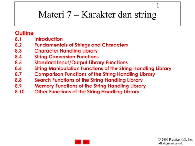 Karakter dan String | PPT