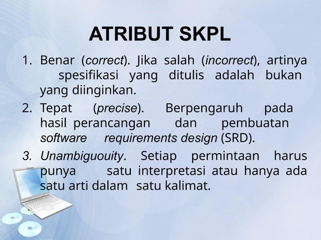 Materi 7 - Spesifikasi Kebutuhan Perangkat Lunak (SKPL).pptx