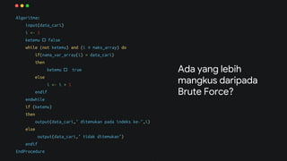 Analisis Algoritma - Strategi Algoritma Brute Force