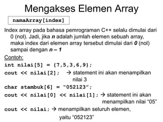 Materi 7 c++ array | PPT