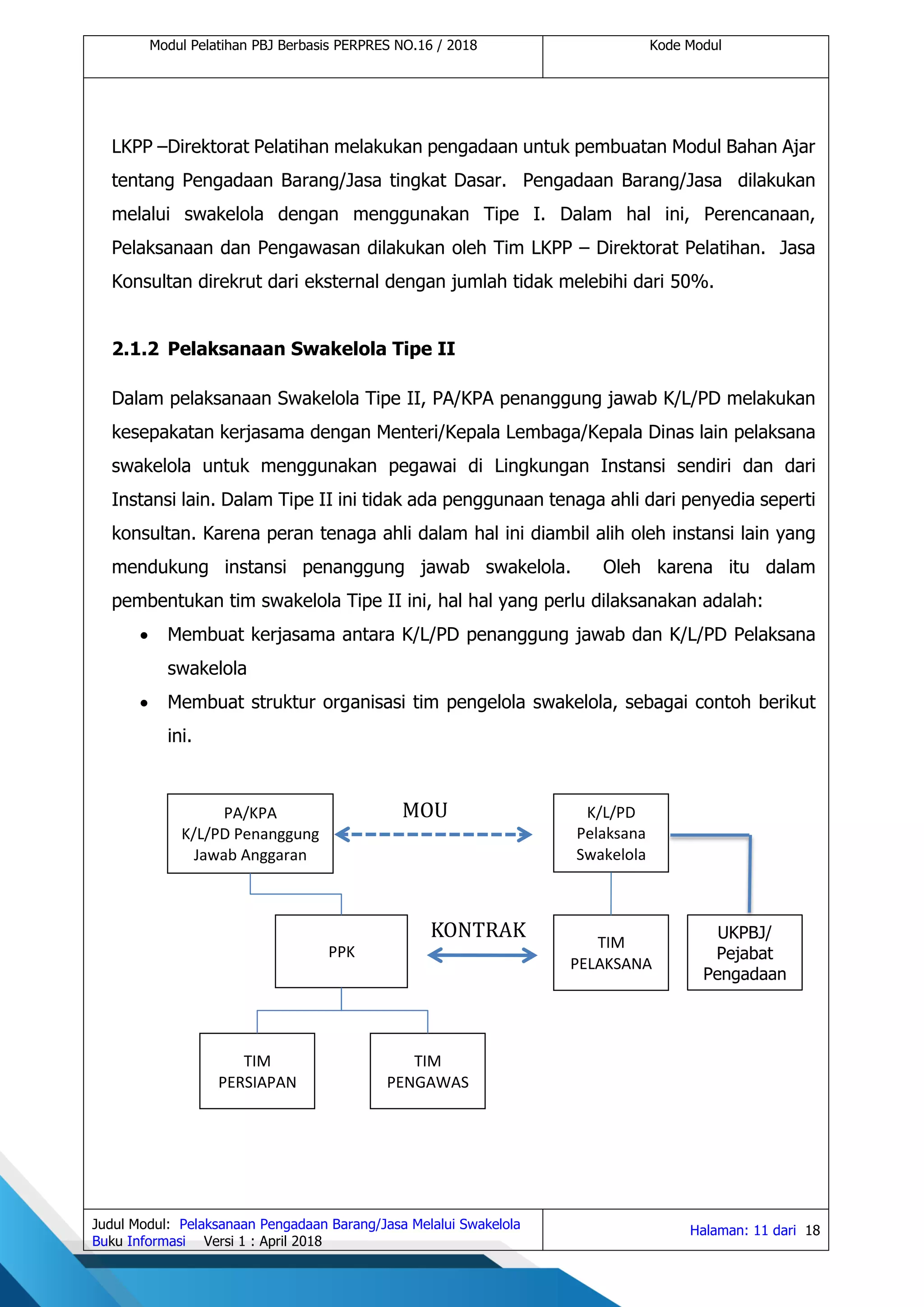 Materi 7 pbj melalui swakelola | PDF