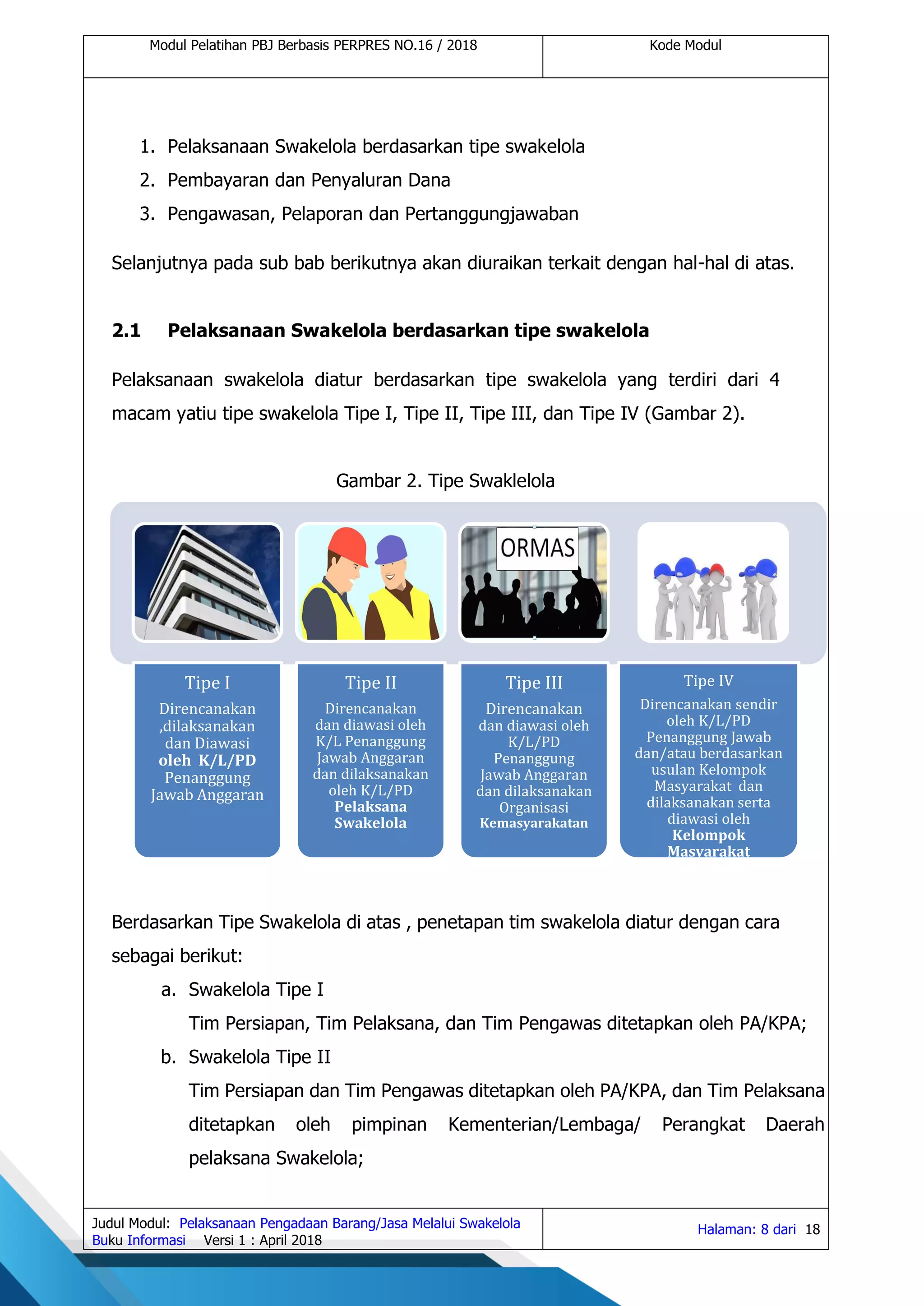Materi 7 pbj melalui swakelola | PDF