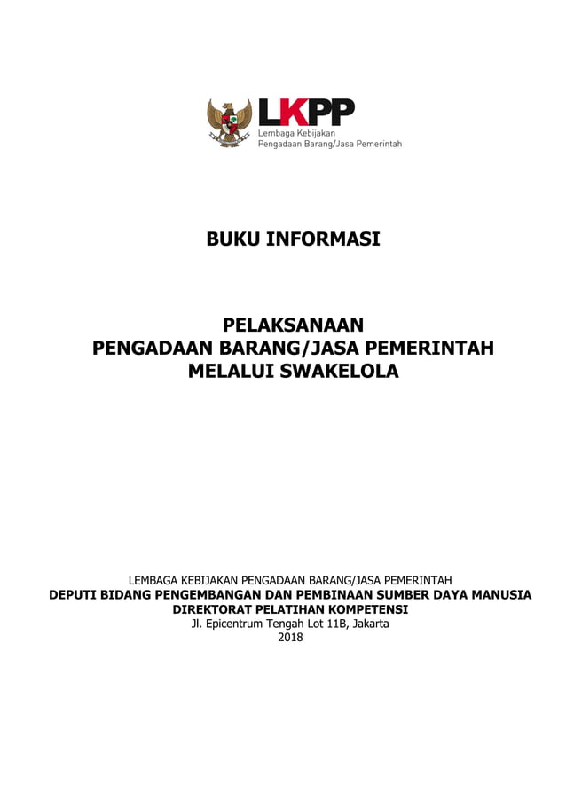 Materi 7 pbj melalui swakelola | PDF