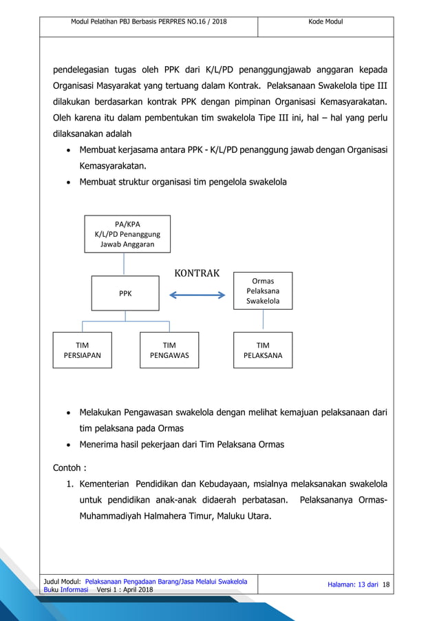 Materi 7 pbj melalui swakelola | PDF