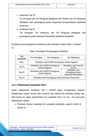 Materi 7 pbj melalui swakelola | PDF