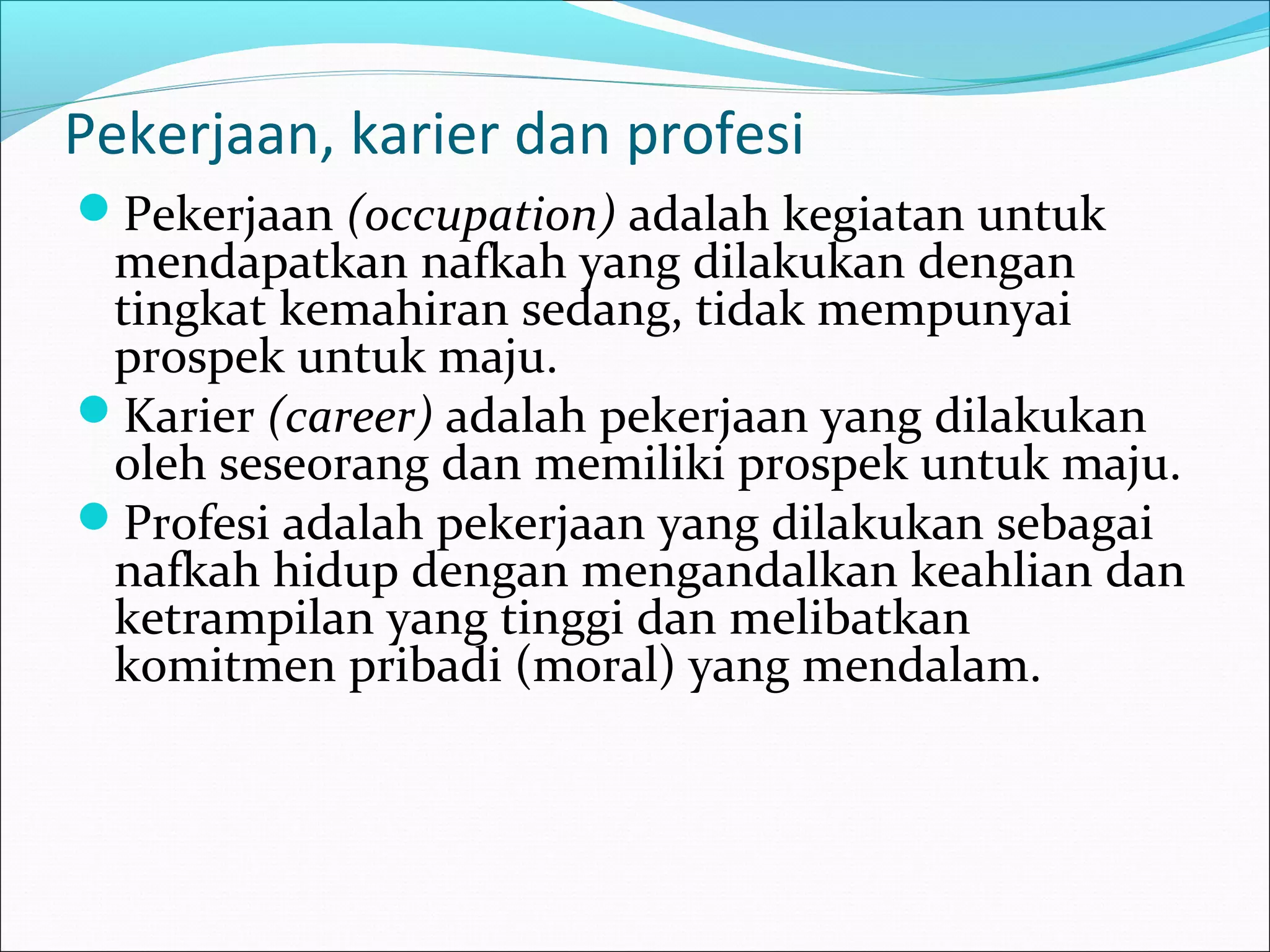 perencanaan & pengembangan karir | PPT