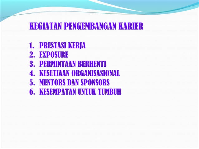 perencanaan & pengembangan karir | PPT