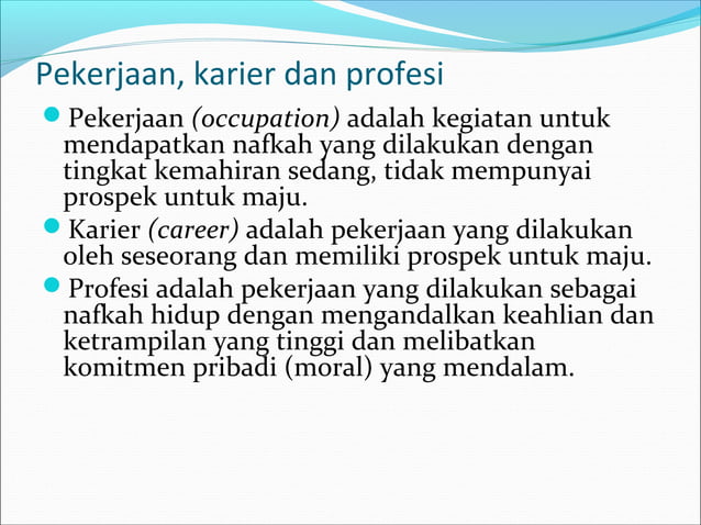perencanaan & pengembangan karir | PPT