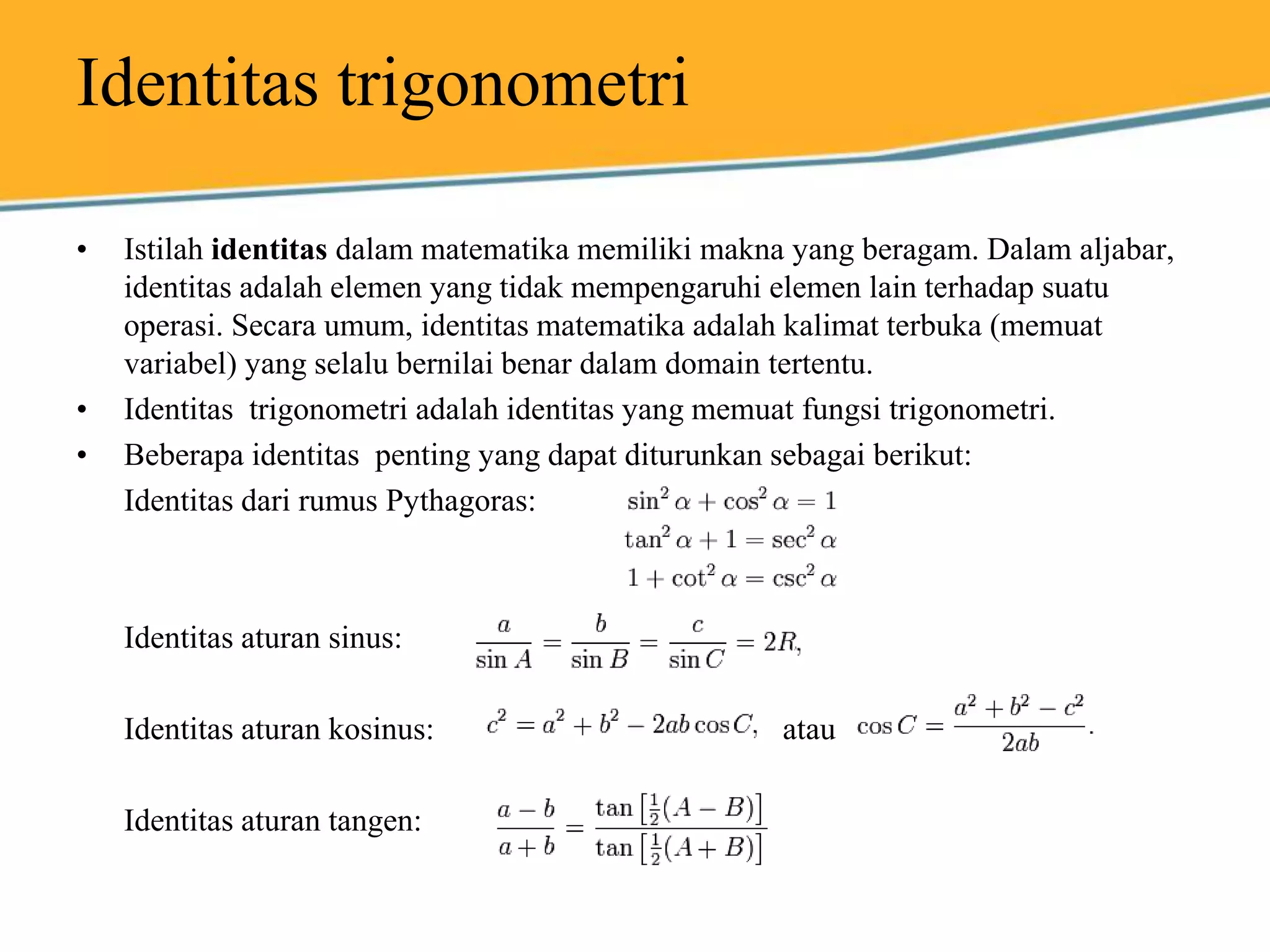 Materi 7 trigonometri | PPT