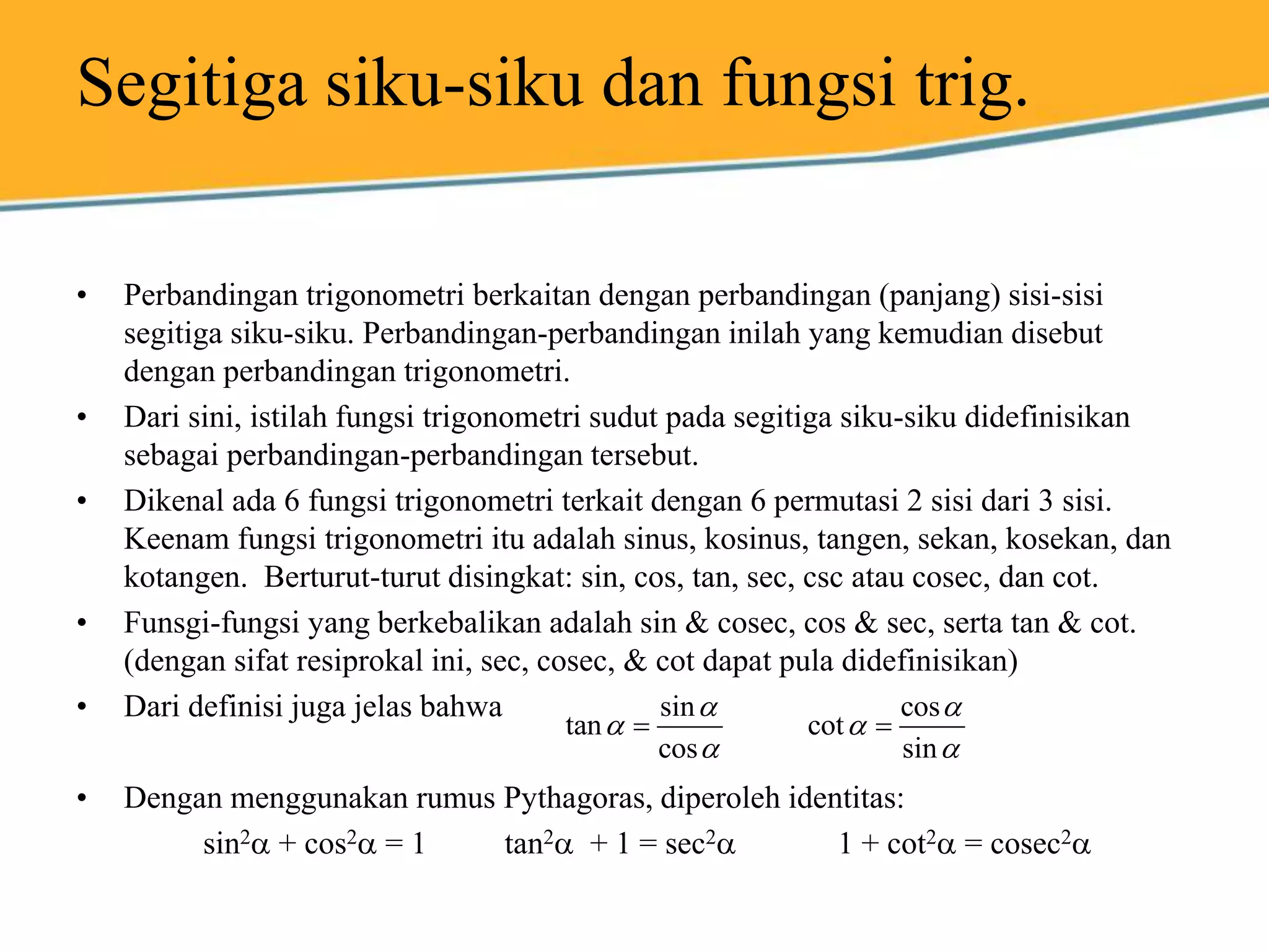 Materi 7 trigonometri | PPT