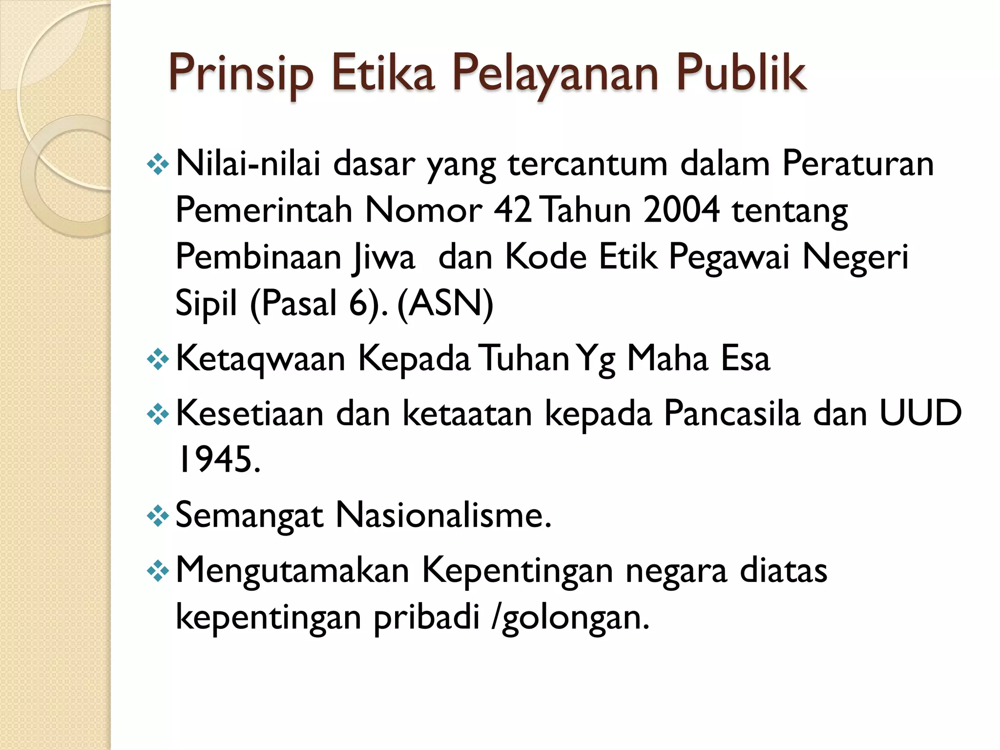 Etika Pelayanan Publik | PDF