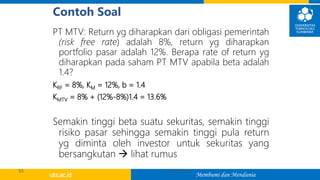 Materi 9 MANAJEMEN KEUANGAN RISK AND RETURN TRADE-OFF.pptx