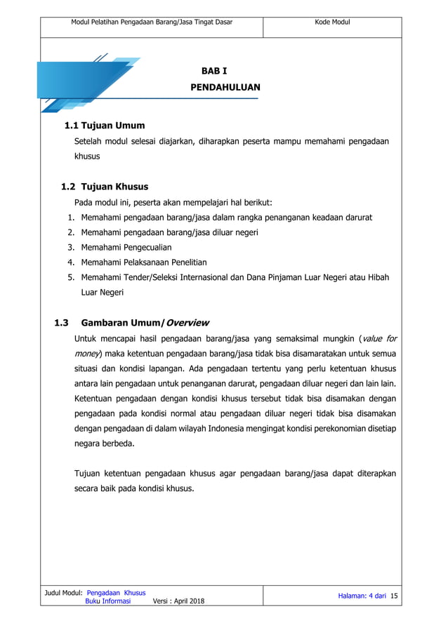 Materi 9 pengadaan khusus | PDF