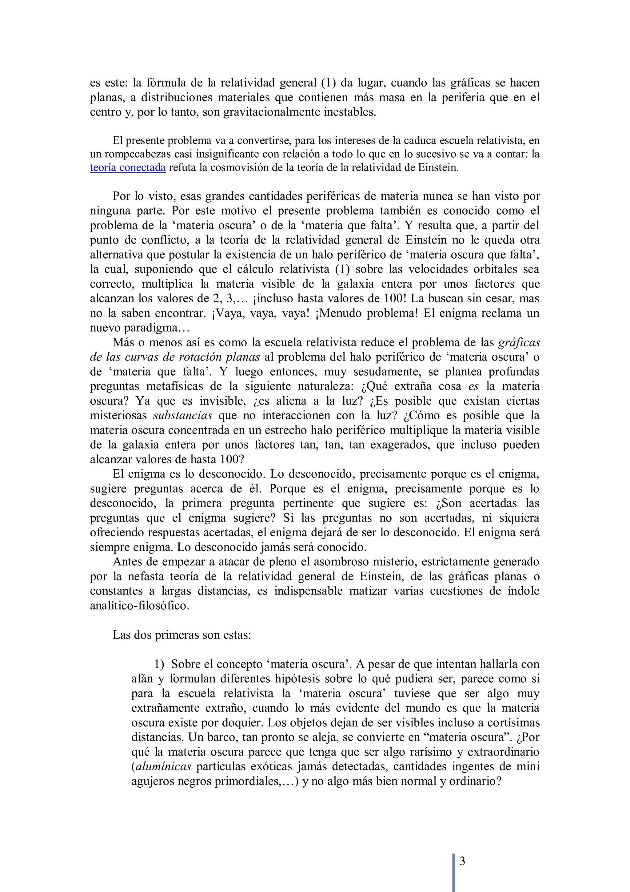 EL PROBLEMA DE LA MATERIA OSCURA (DARK MATTER) DE LA RELATIVIDAD ...