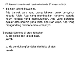 ide pokok dan ide penjelas bahasa indonesia | PPT