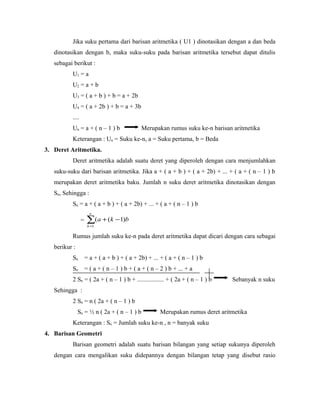 Materi ajar barisan dan deret | PDF