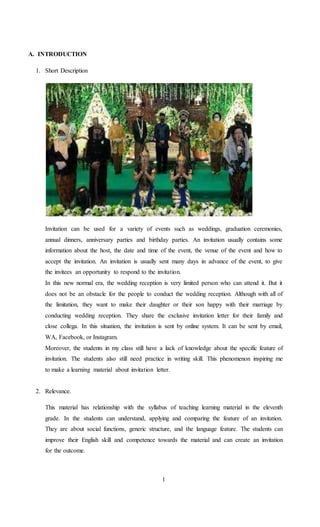 Materi ajar modul 2 invitation | DOCX