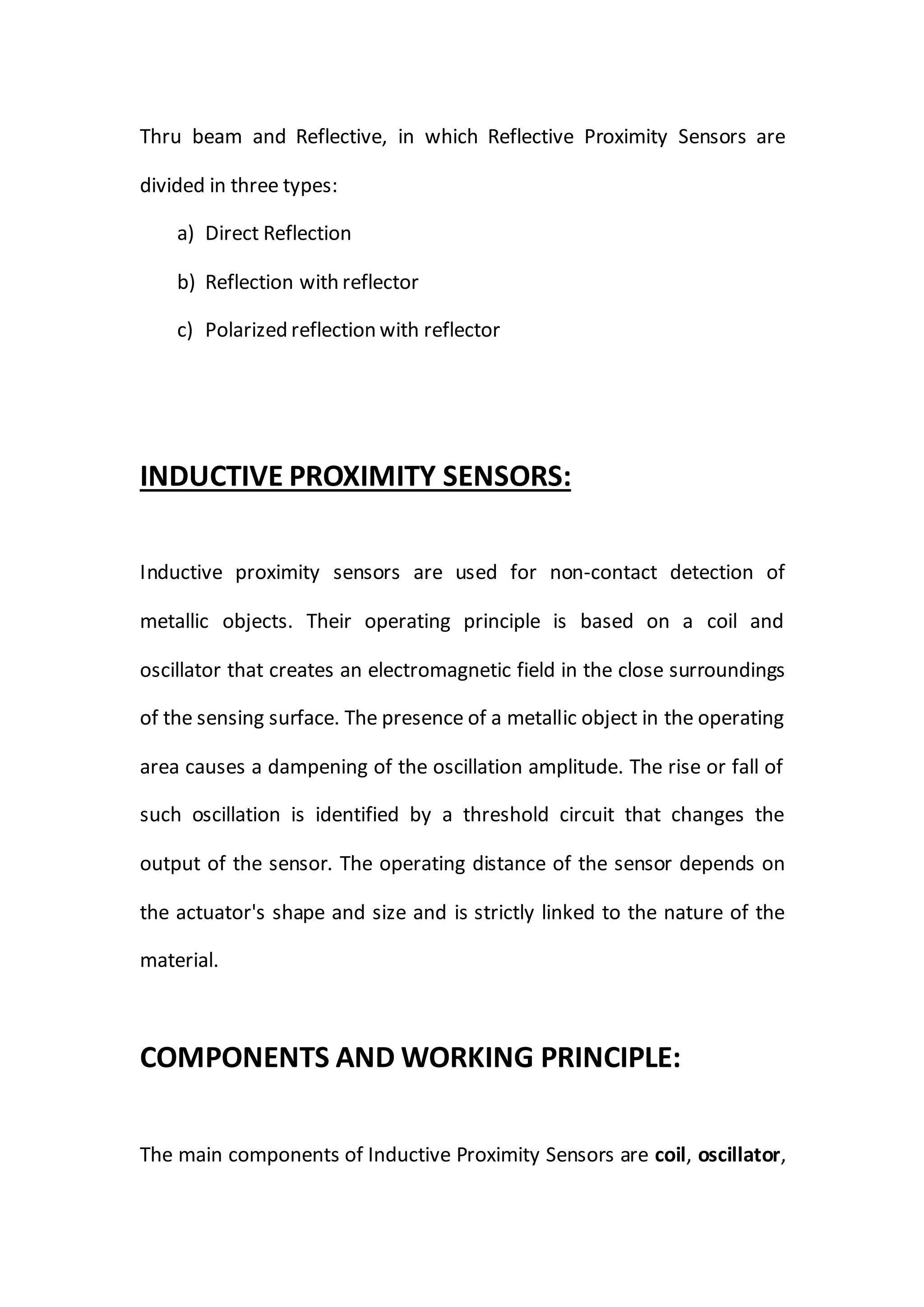 A report on Proximity Sensor | DOCX