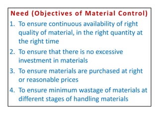 Material in cost accounting | PPTX