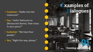 Basic phrases for greeting and assisting costumers | PPT